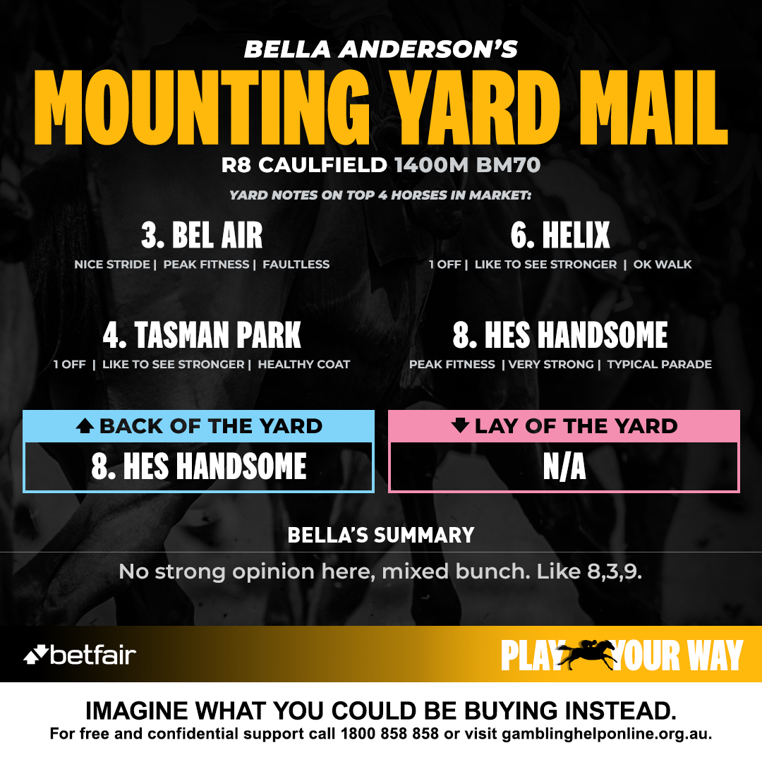 Bella Anderson's Mounting Yard Mail | Preview & Live Bets | Betfair Hub